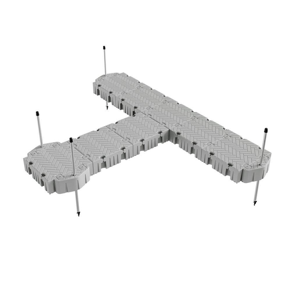 Tommy Docks Flexx 16 ft. Extended T-Shaped Floating Dock Package with ...
