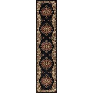 Tayse Rugs Sensation Oriental Black 11 ft. x 15 ft. Indoor Area Rug ...