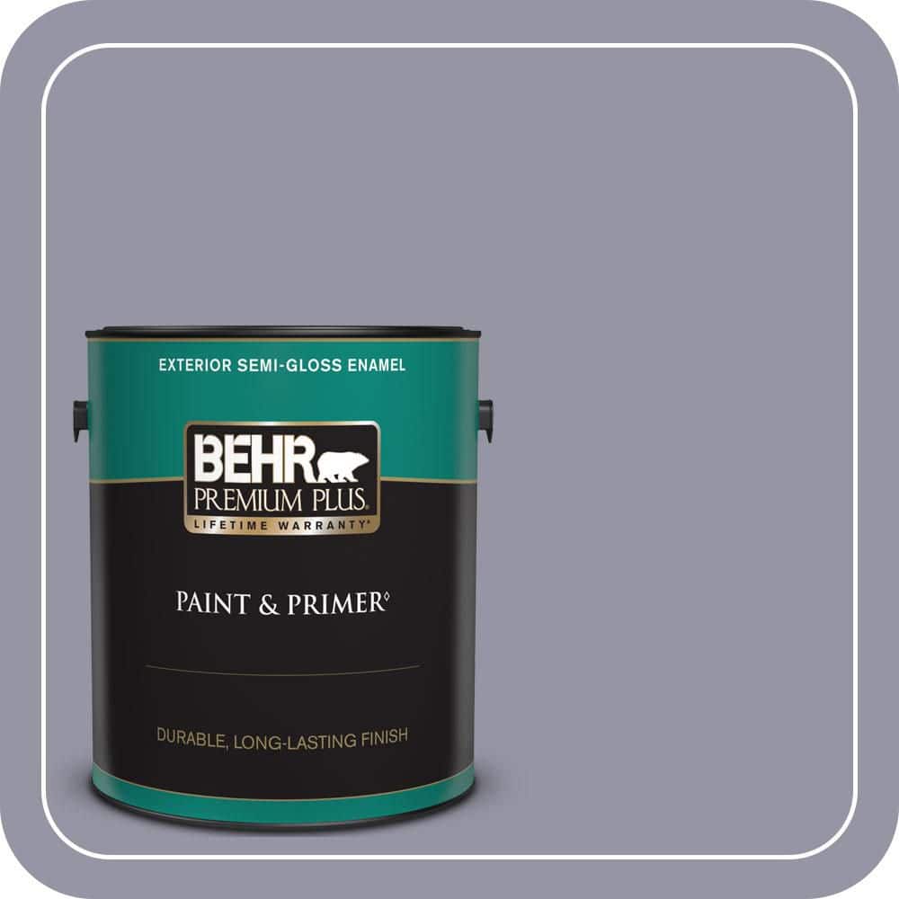 BEHR PREMIUM PLUS 1 gal. #640F-5 Ash Violet Semi-Gloss Enamel Exterior ...