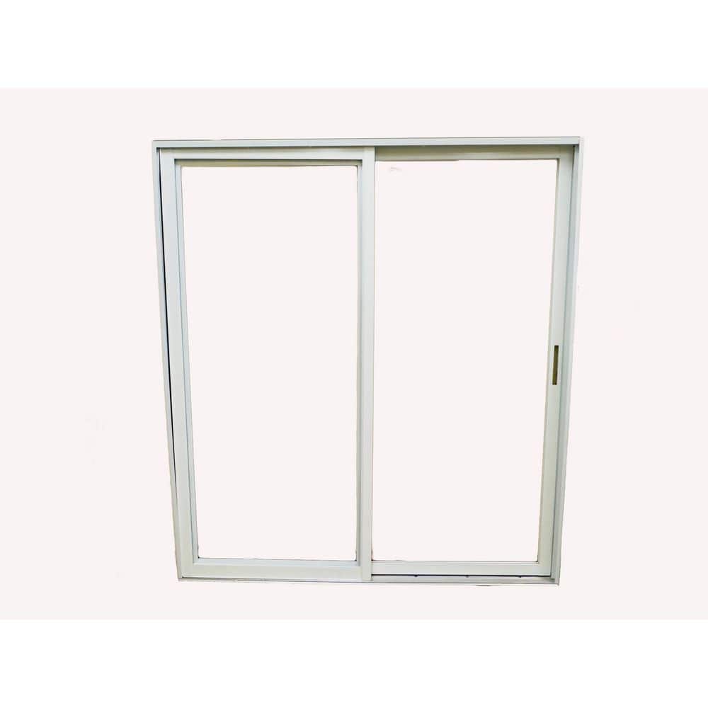 ASSURA 4100 Series 72 in. x 80 in. 2-Panel Impact Aluminum White OX ...