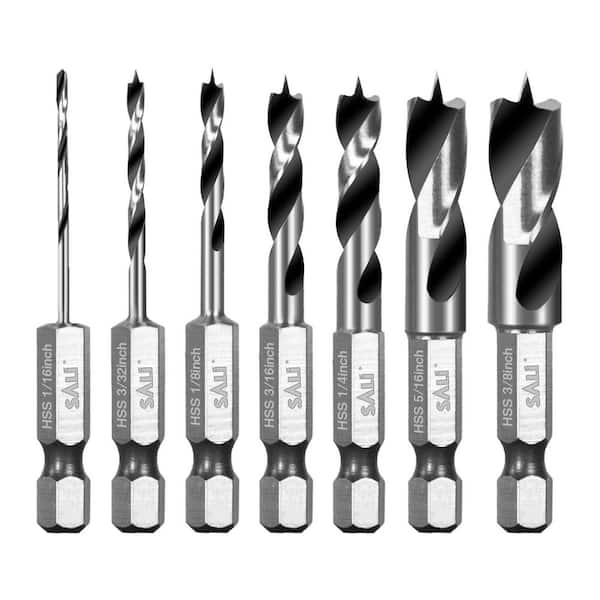 MYWISH Carbon Steel Brad Pilot Point Set (7-Piece) SF-BPB0017 - The ...
