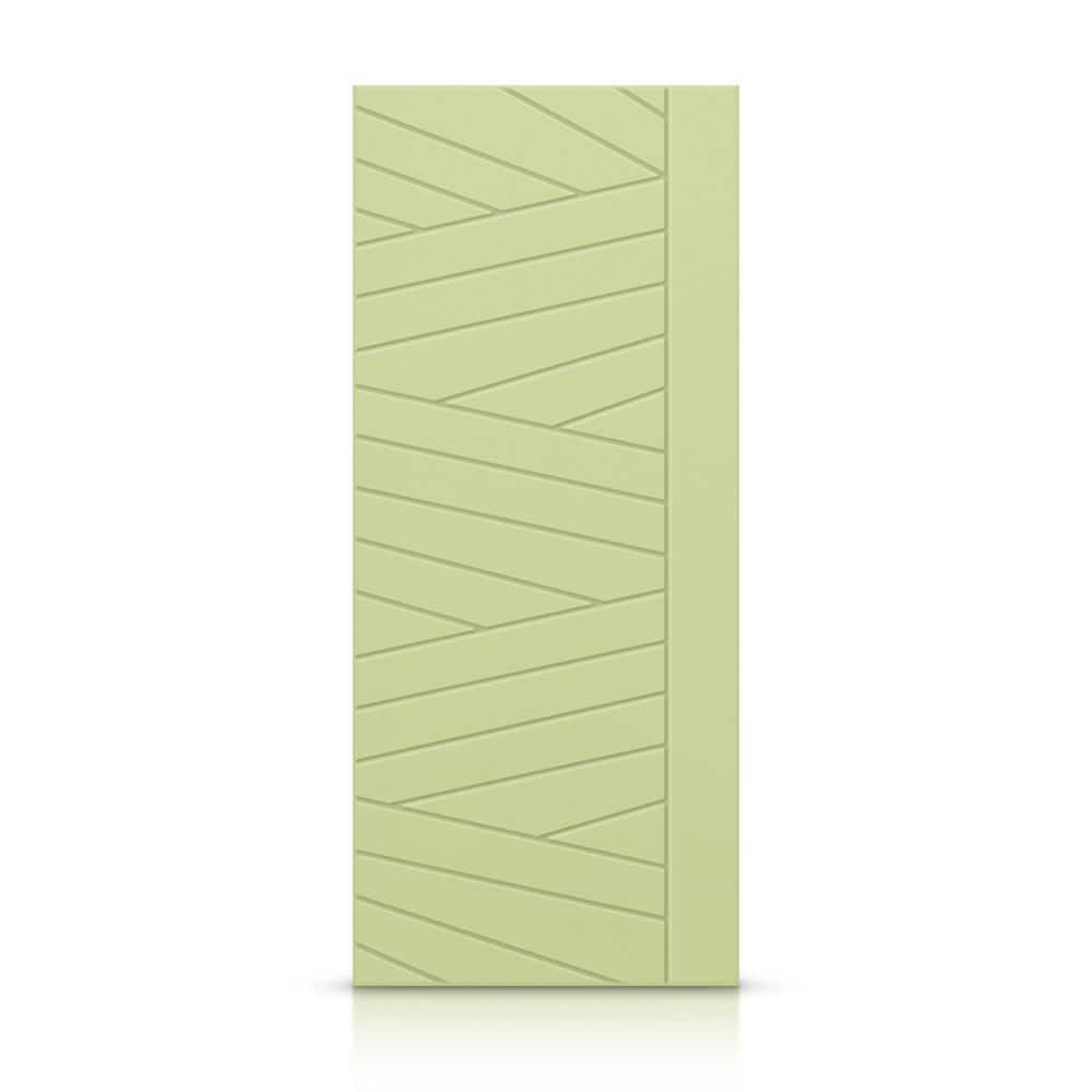 CALHOME 30 in. x 96 in. Hollow Core Sage Green Painted Composite MDF ...