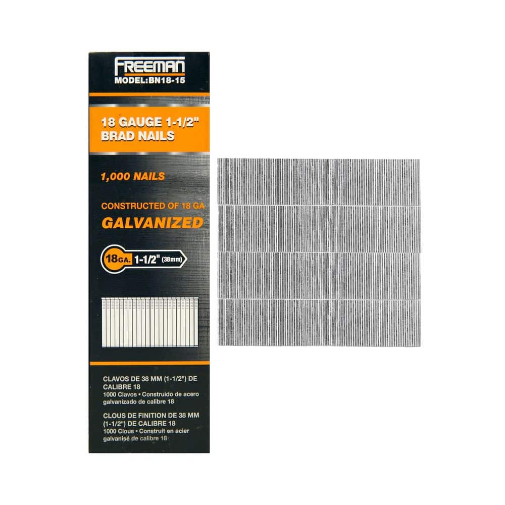 Reviews for Freeman 18-Gauge 1-1/2 in. Glue Collated Electrogalvanized ...