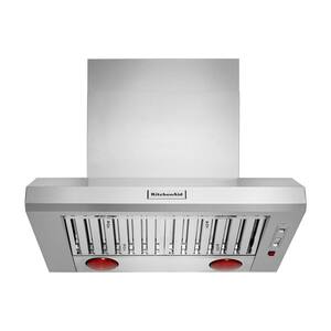 KitchenAid 36 in. Wall Mount Convertible Canopy Range Hood in Stainless ...