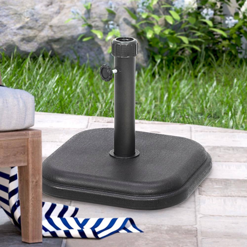 Maypex 24 lb. Square Patio Umbrella Base in Black H1301031 - The Home Depot