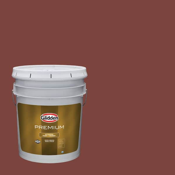Glidden Premium 5 gal. PPG1059-7 Sweet Spiceberry Flat Exterior Latex ...