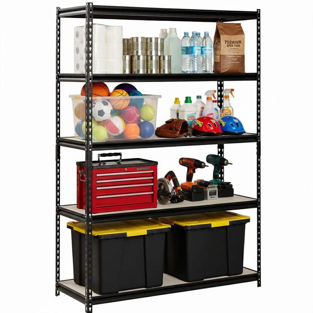 AR SHELVING Pro Series 5-Tier Steel Garage Storage Shelving Unit in ...