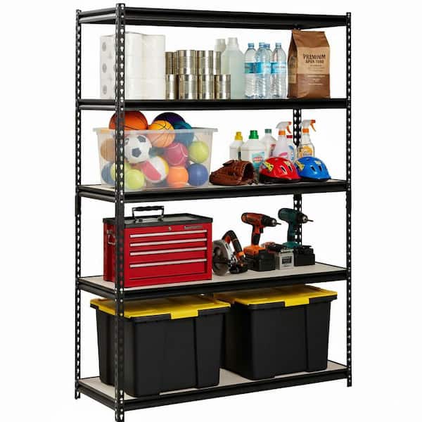 AR SHELVING Pro Series 5-Tier Steel Garage Storage Shelving Unit in ...