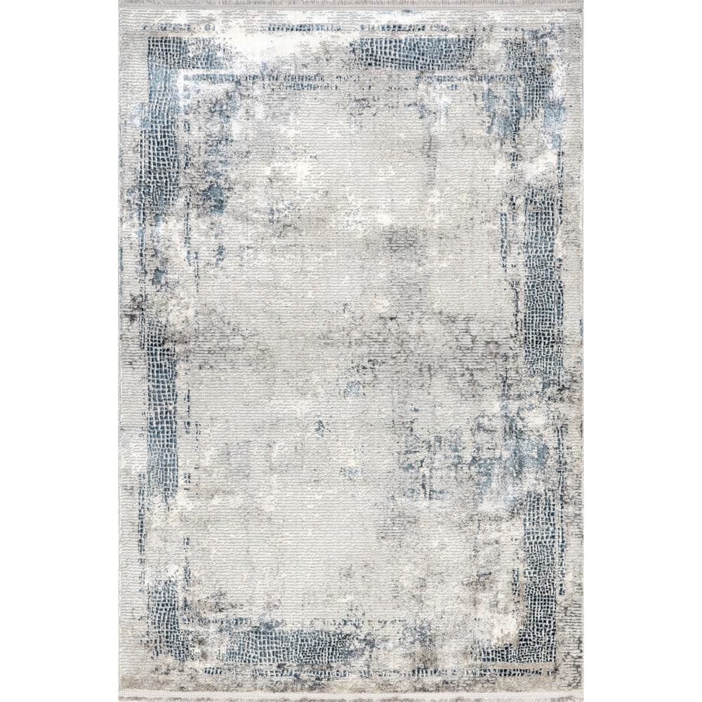 nuLOOM Lieselotte Gray 8 ft. x 11 ft. Vintage Area Rug KKRH01A-710011 ...