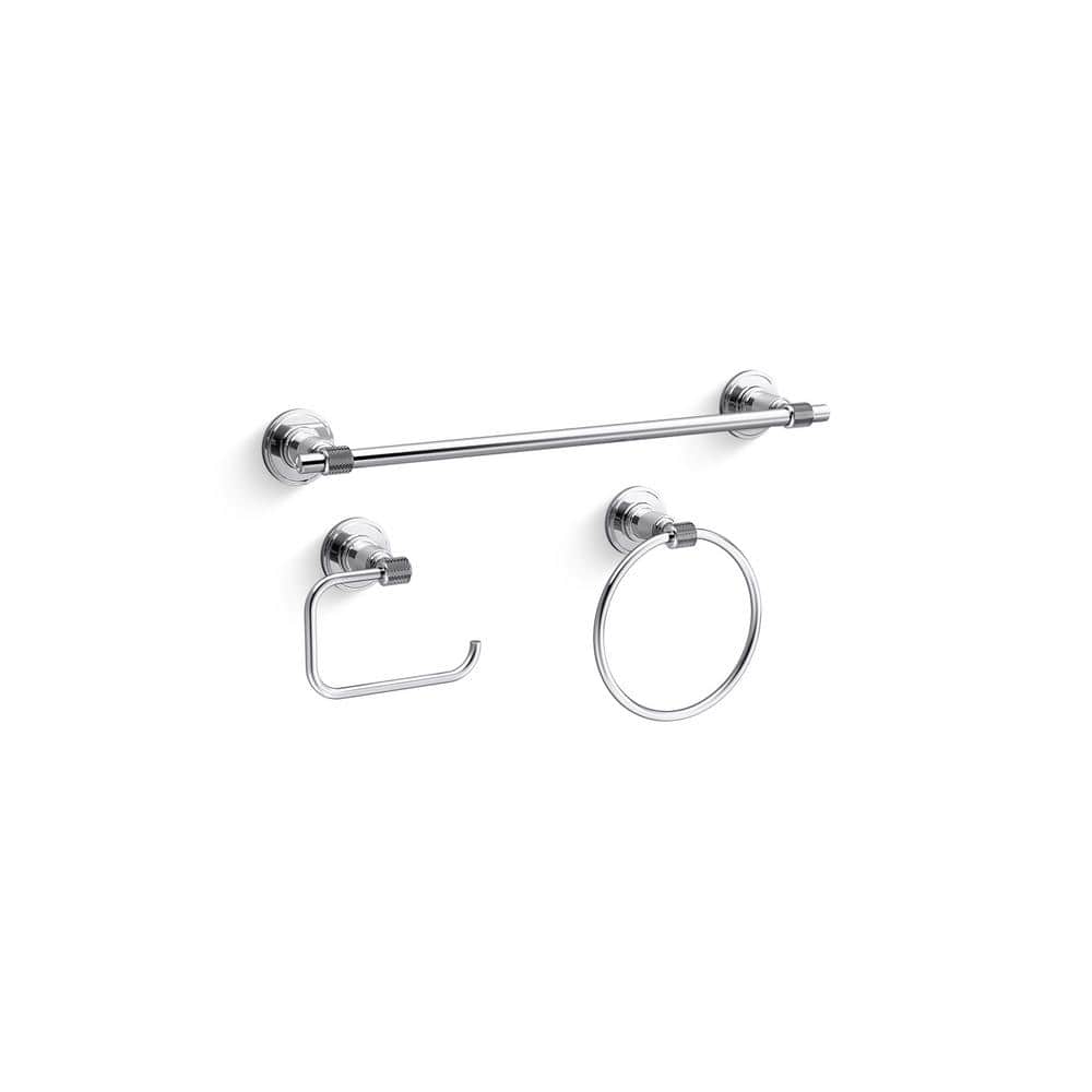 KOHLER Torrington 3-Piece Bath Hardware Set with Hand Towel Holder ...
