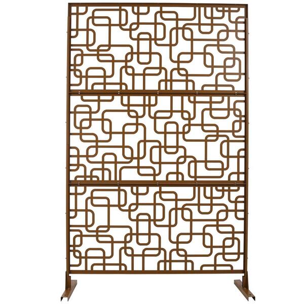 OUTDECO Tangle 3 ft. x 6 ft. Powder Coated Steel Decorative Screen ...