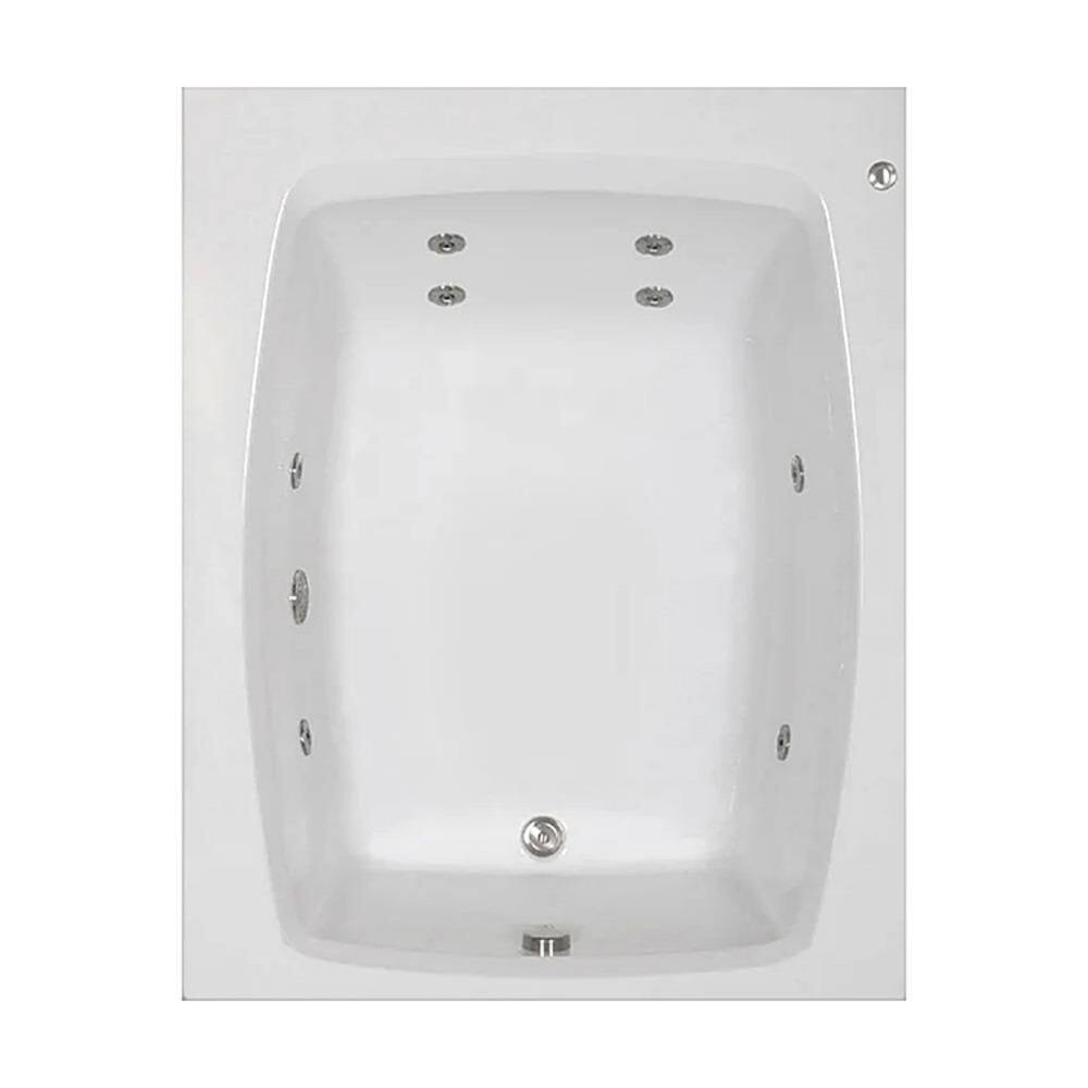 Comfortflo 60 in. x 48 in. Acrylic Rectangular Drop-in Whirlpool ...