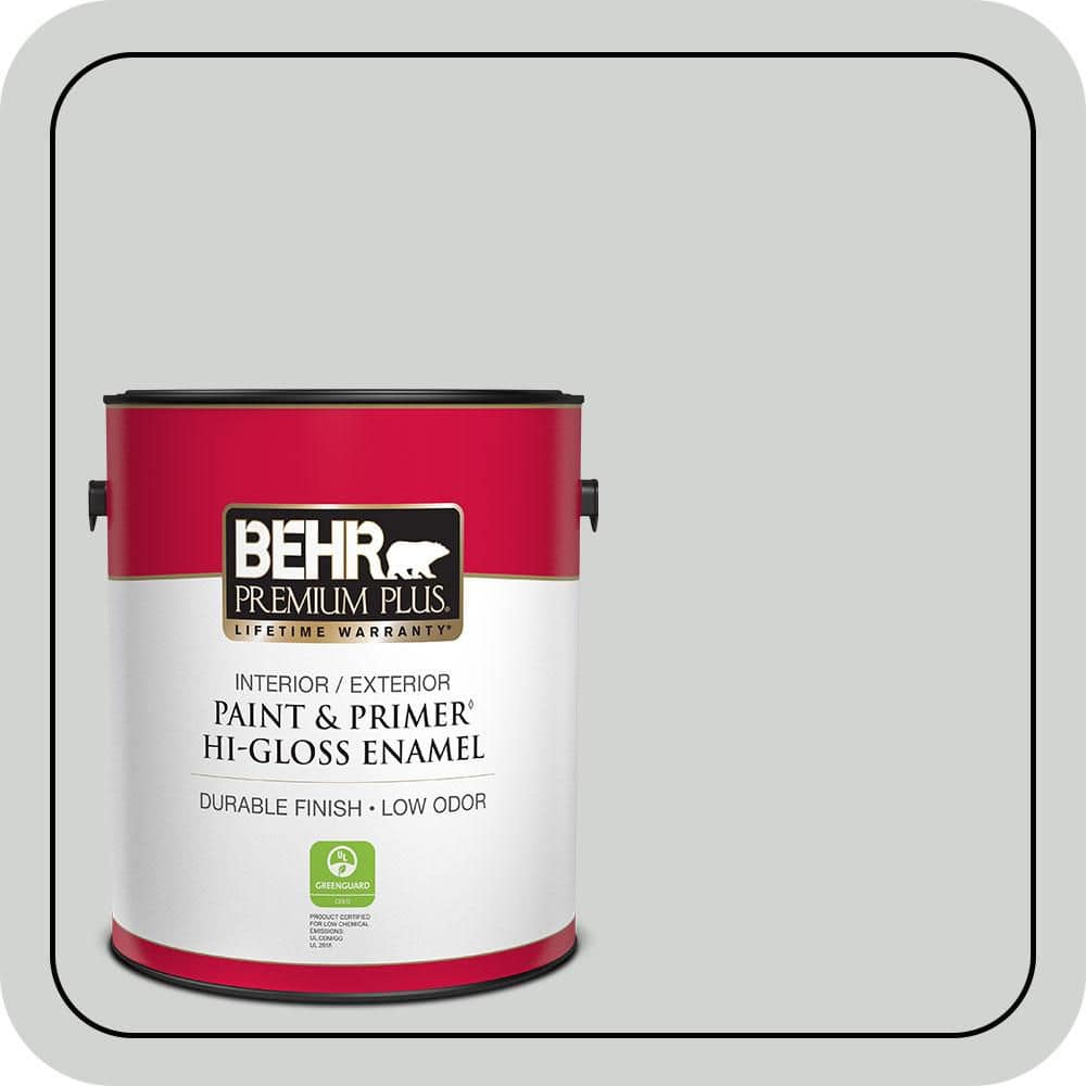 BEHR PREMIUM PLUS 1 gal. #PPU26-11 Platinum Hi-Gloss Enamel Interior ...