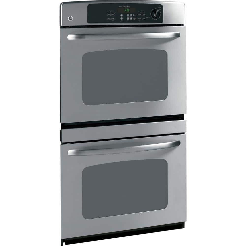 GE 30 in. Double Electric Wall Oven Self-Cleaning (Upper Oven Only) in ...