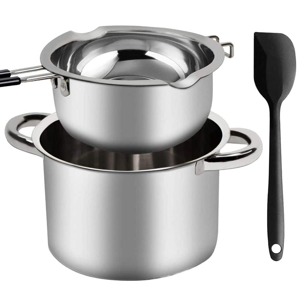 Stainless Steel Double Boiler Pot Set 1200 ml Chocolate Melting Pot ...