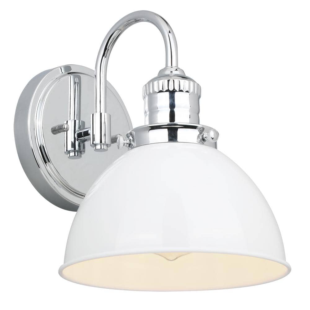 Design House Savannah 8 in. 1-Light Polished Chrome Wall Mount Sconce ...