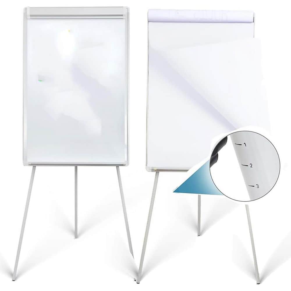 2-Pack Adjustable Height Magnetic Dry Erase Easel Set with Tripod Stand ...