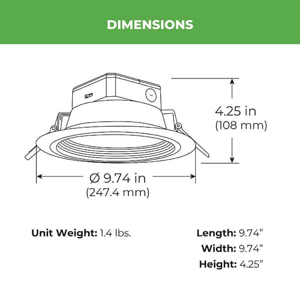 Recessed Can Light Dimensions