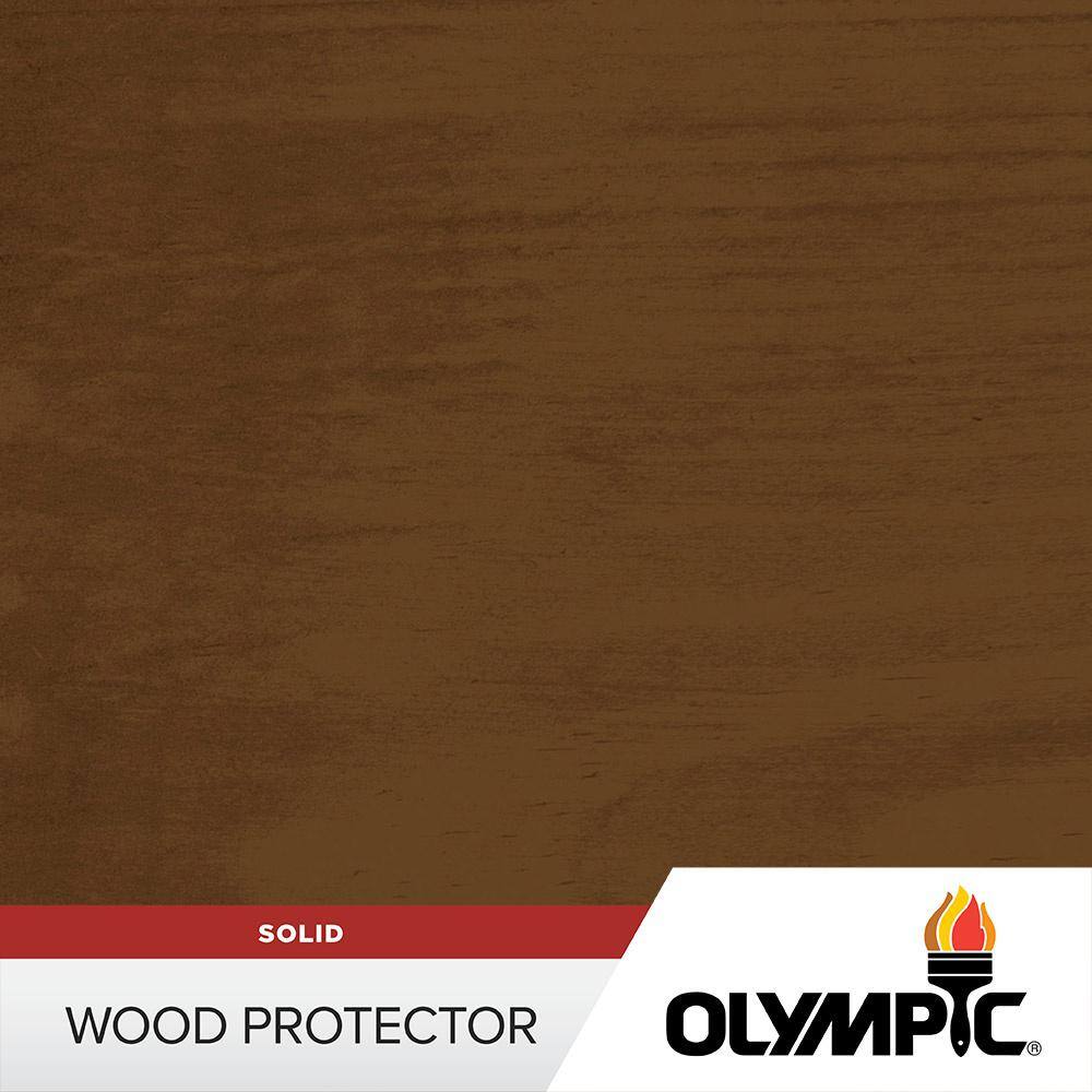 Olympic Wood Protector 1 gal. SC-1010 Butternut Exterior Solid Stain ...