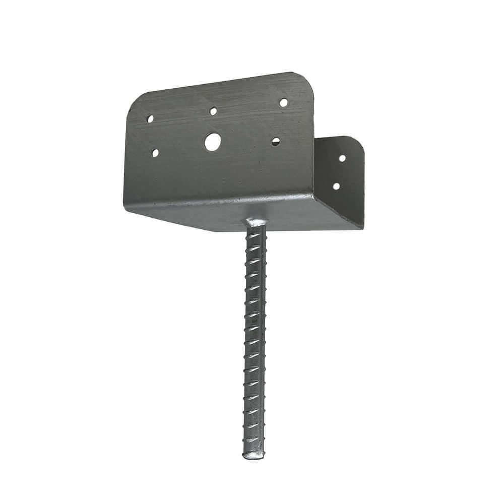 NUVO IRON 4 in. x 10 in. x 4 in. Galvanized Steel Post Support Saddle ...