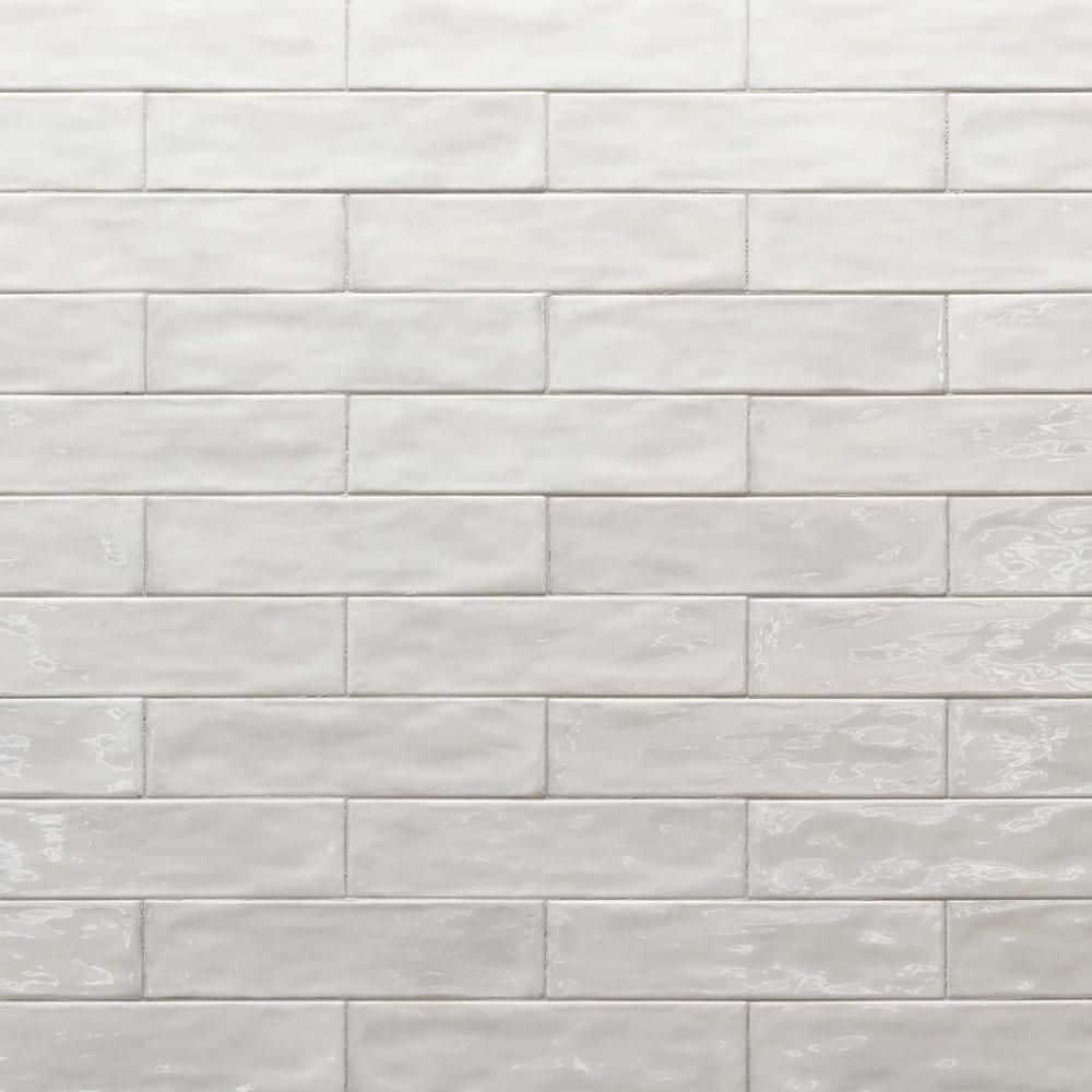 Jeffrey Court Rustico Blanco 3 in. x 12 in. Glossy Rectangle Ceramic ...