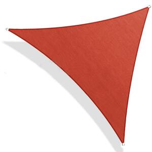 Shade&Beyond 10 ft. x 10 ft. 185 GSM Rust Red Square Sun Shade Sail ...