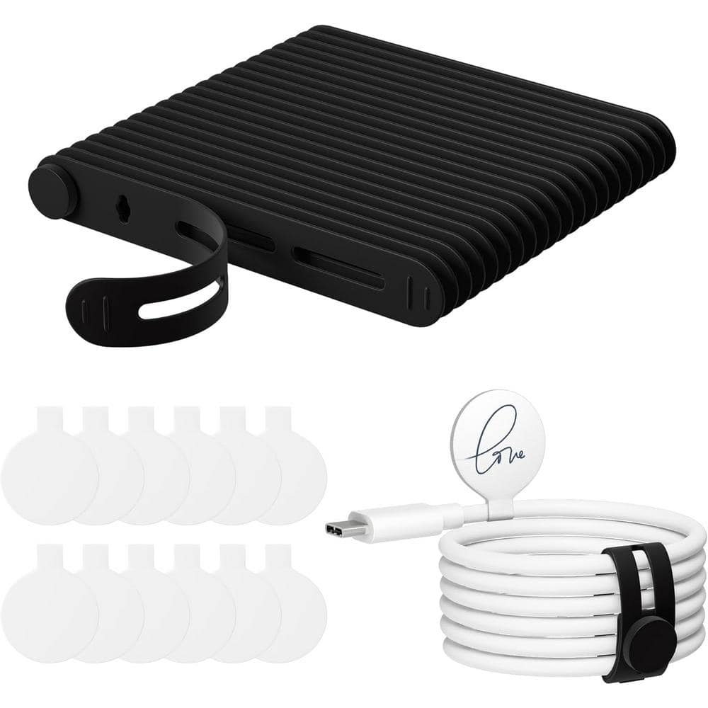 Cable Labels and Silicone Cable Ties Value Cable Management Set with 20 ...