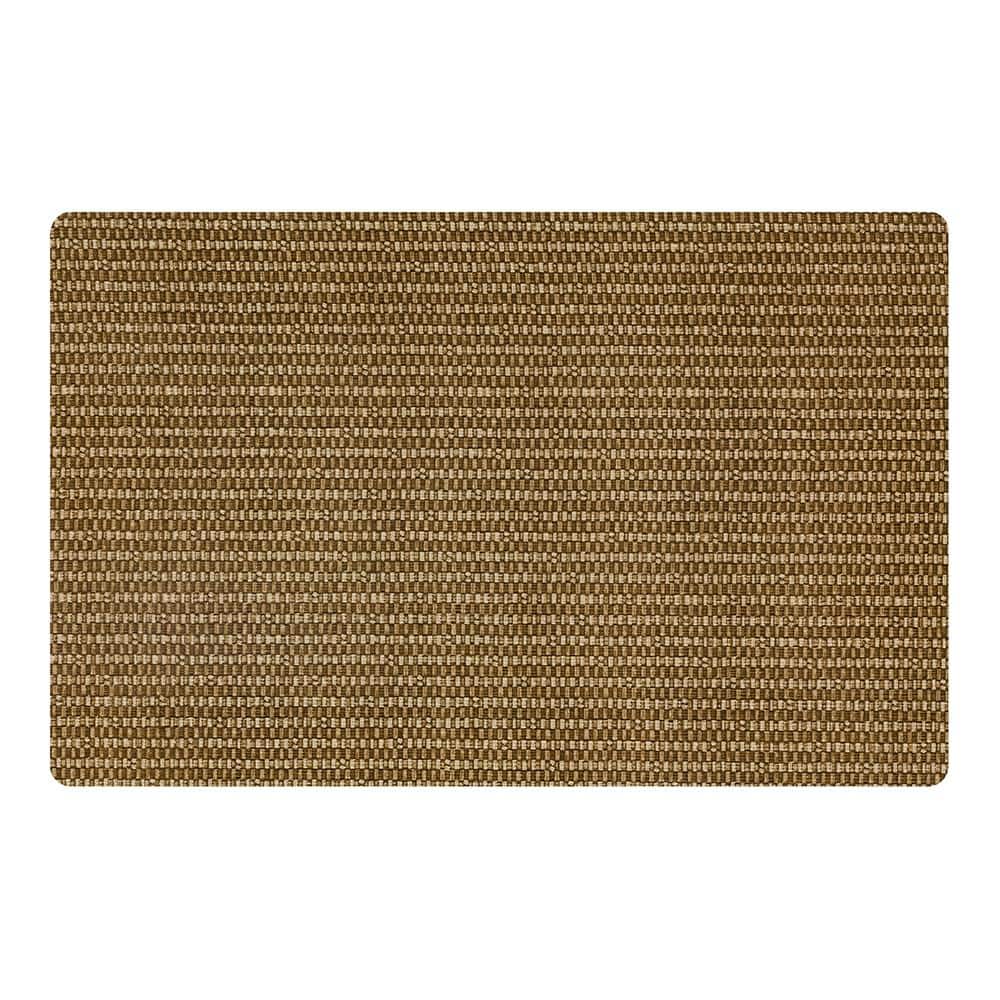 Mohawk Home Textured Stripes Brown 23 in. x 36 in. Indoor Comfort ...