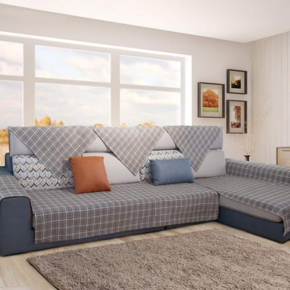 Shatex Geometric Light Brown Sofa Slipcover for Protector and Couch ...