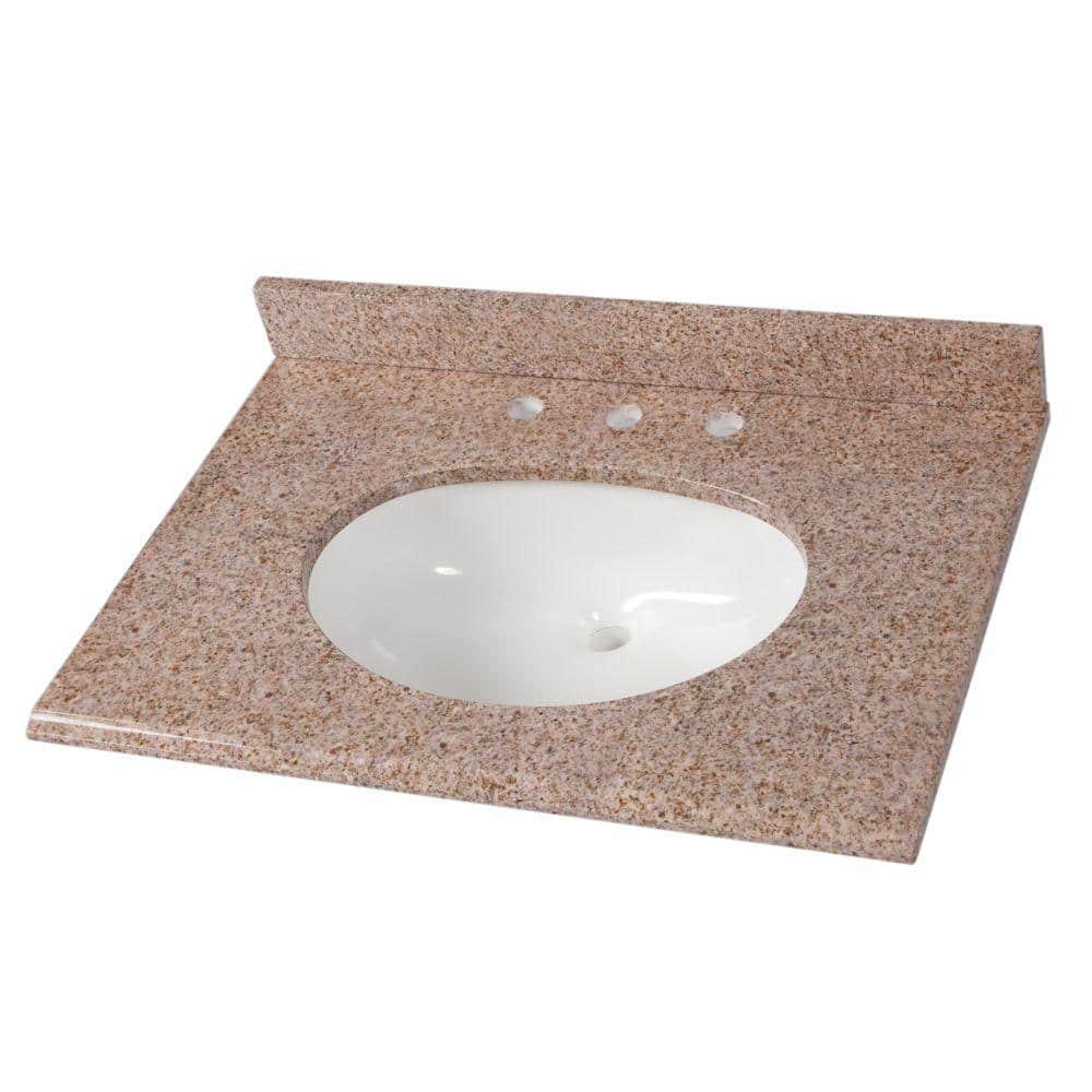 Reviews for St. Paul 31 in. W x 21 in. D Cultured Marble White Round ...