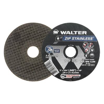 WALTER SURFACE TECHNOLOGIES ZIP Stainless 6 in. x 7/8 in. Arbor x 3/64 ...