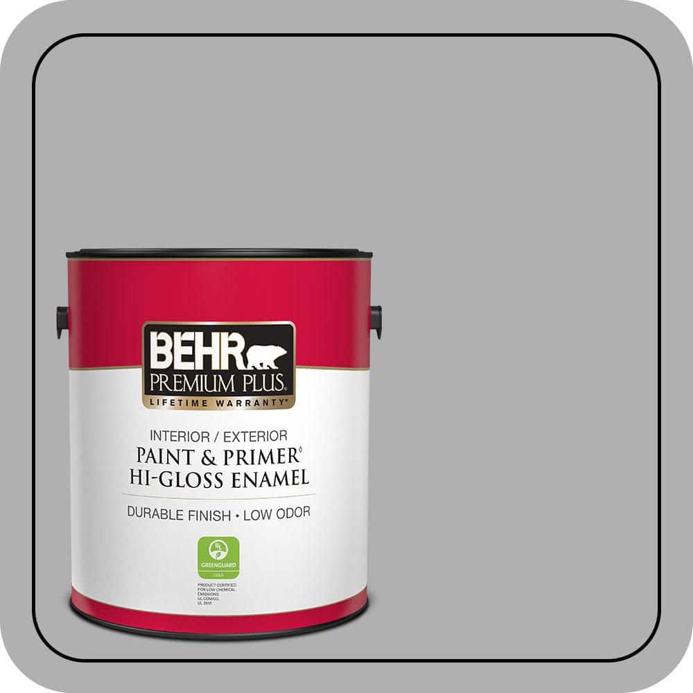 BEHR PREMIUM PLUS 1 gal. #780F-4 Sparrow Hi-Gloss Enamel Interior ...