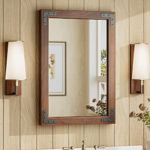 KeonJinn 72 in. W x 36 in. H Large Rectangular Rustic Wood Framed Farmhouse Wall Bathroom Vanity ...