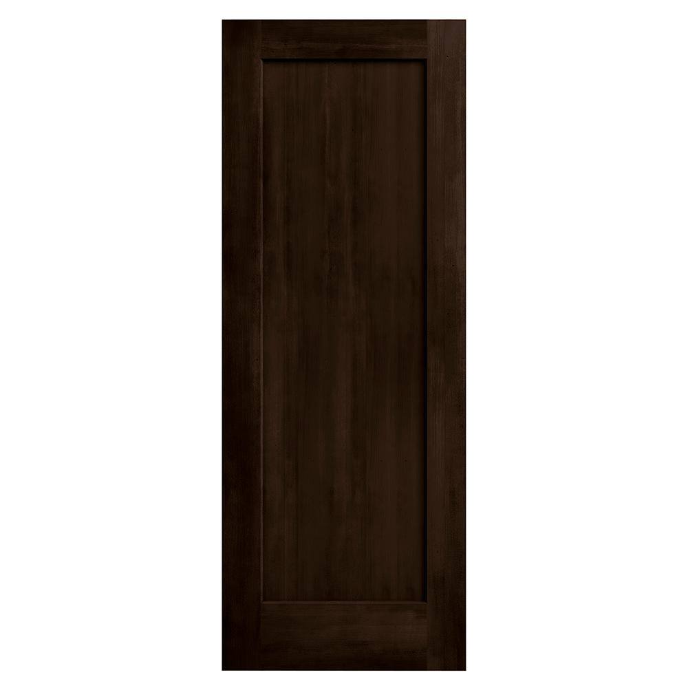 JELD-WEN 32 in. x 80 in. Madison Espresso Stain Solid Core Molded ...