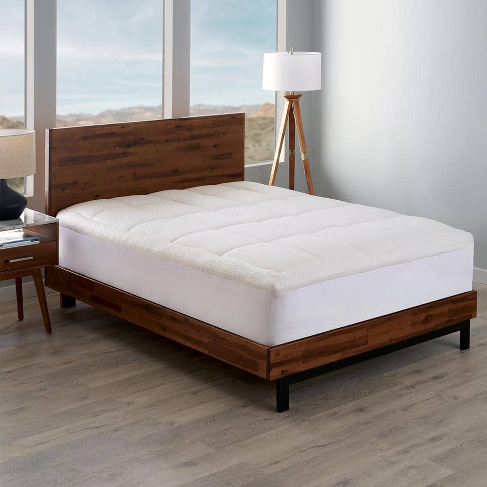 ELLA JAYNE Arctic Chill 2 in. Full Super Cooling Fiber Bed Mattress ...