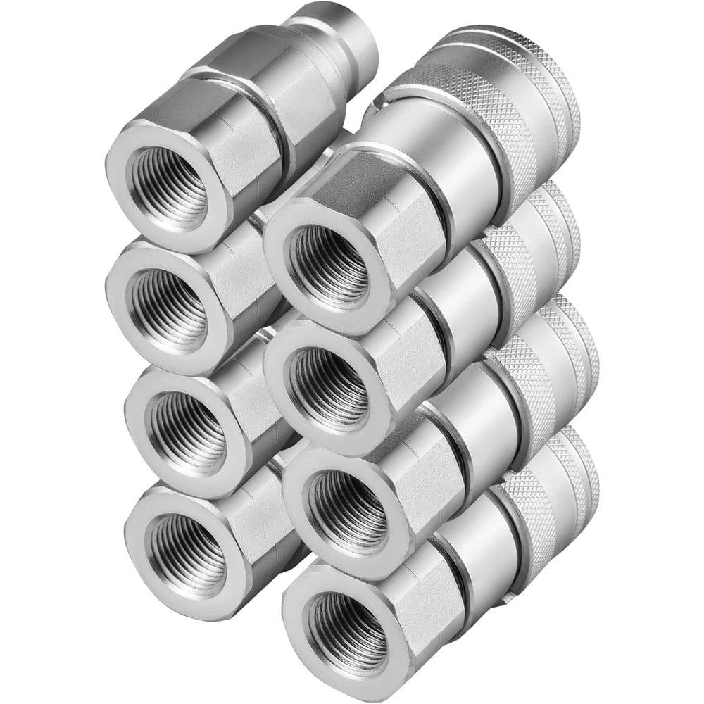 SKYSHALO Hydraulic Coupler 1/2 Body with 1/2 in. NPT Thread 27.6 MPa ...