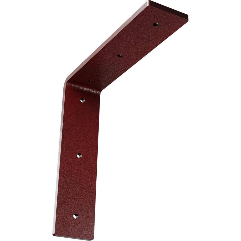 Ekena Millwork 8 in. x 2 in. x 8 in. Steel Hammered Bright Red Hamilton ...