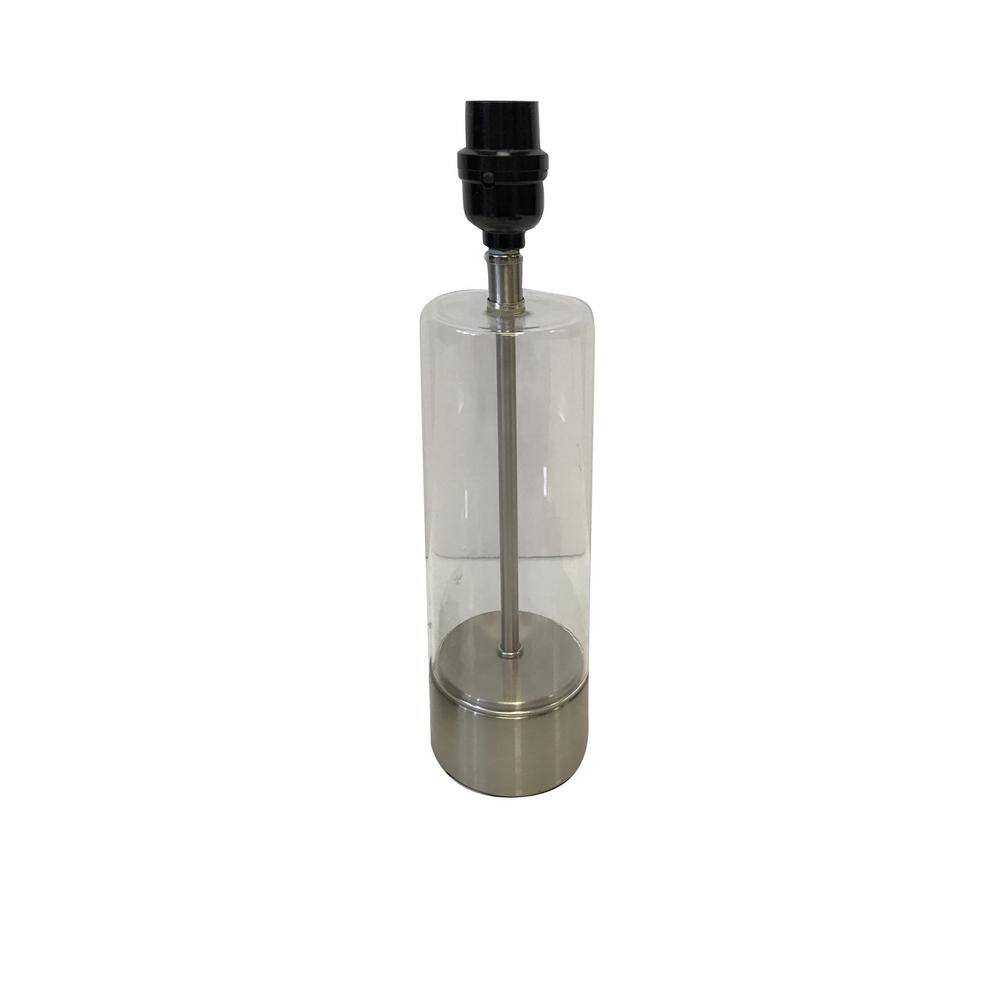 Adesso Mix and Match Brushed Nickel Glass Cylinder Accent Table Lamp ...