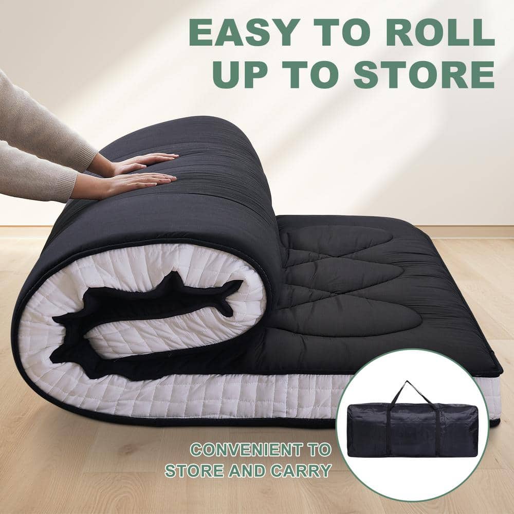 BOZTIY Futon Mattress Queen Size 3.5 in. Folding Floor Mattress ...