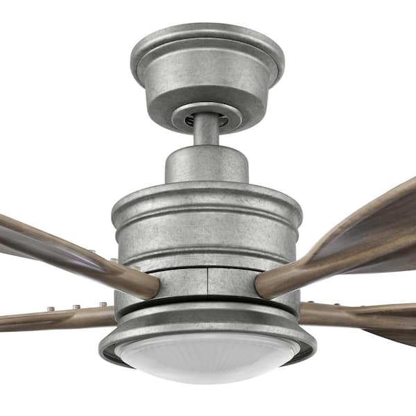 Galvanized Ceiling Fans With Lights 52" Honeywell Foxhaven Galvanized