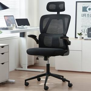 Allwex ErgoLux Mesh High Back Ergonomic Office Chair in Black with ...