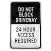 Everbilt 18 in. x 12 in. Aluminum Do Not Block Driveway Sign 31774 ...