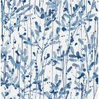 SCOTT LIVING Leandra Indigo Floral Trail Strippable Non Woven Wallpaper ...