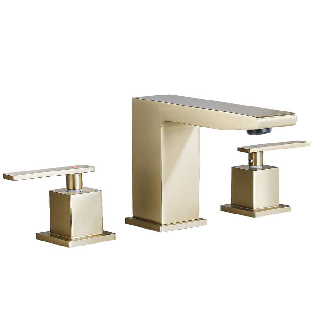 AKLFGN 2 Handles 8 in. Widespread Bathroom Faucet 3-Hole Sink Faucet in ...