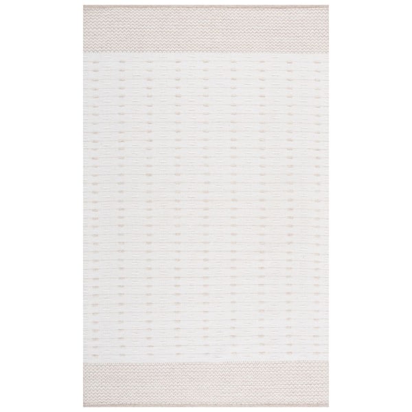 SAFAVIEH Martha Stewart Denali 5 ft. x 8 ft. Ivory Zig-Zag Striped Area ...
