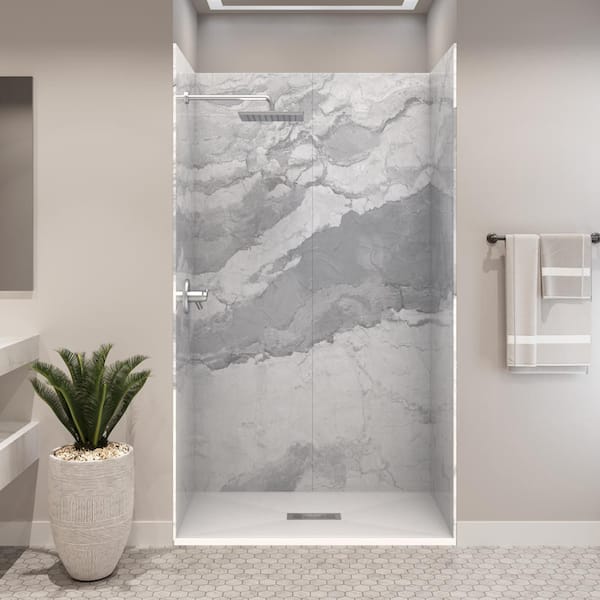 CASTICO Italian Ice 34 in. x 48 in. x 84 in. Solid Composite Stone ...