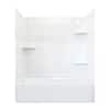MUSTEE Topaz 60 in. L x 30 in. W x 74.75 in. H Rectangular Tub/ Shower ...