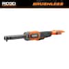 RIDGID 18V Brushless Cordless 1/4 in. Extended Reach Ratchet (Tool Only ...