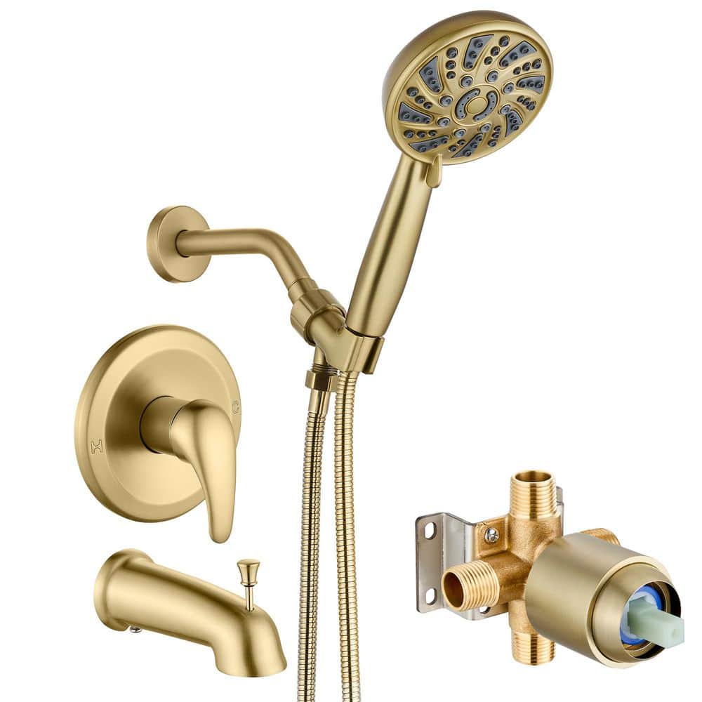 PICTURESQUE CENDU LLC 1-Handle Wall Mount Shower Trim Kit in Brushed ...