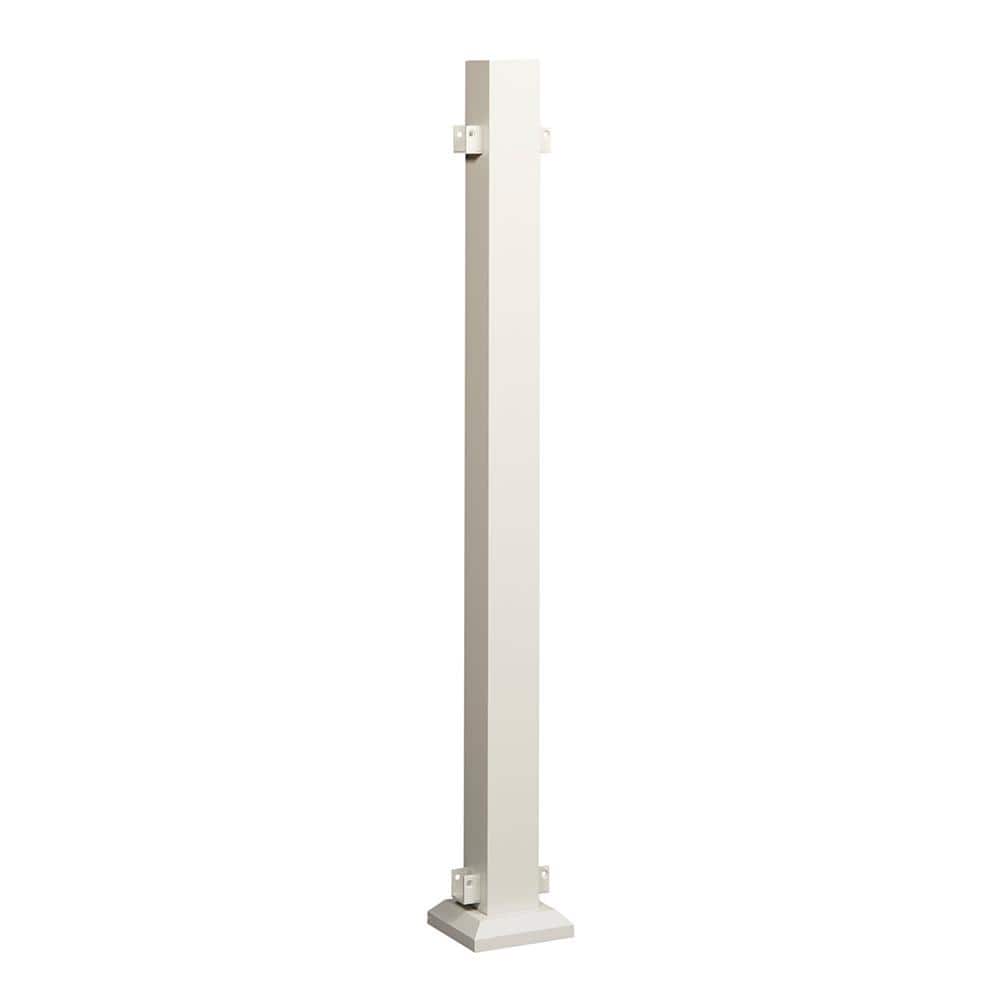 FORTRESS Al13 Home Rail 6.1 in. H x 6.1 in. W Matte White Aluminum Line ...